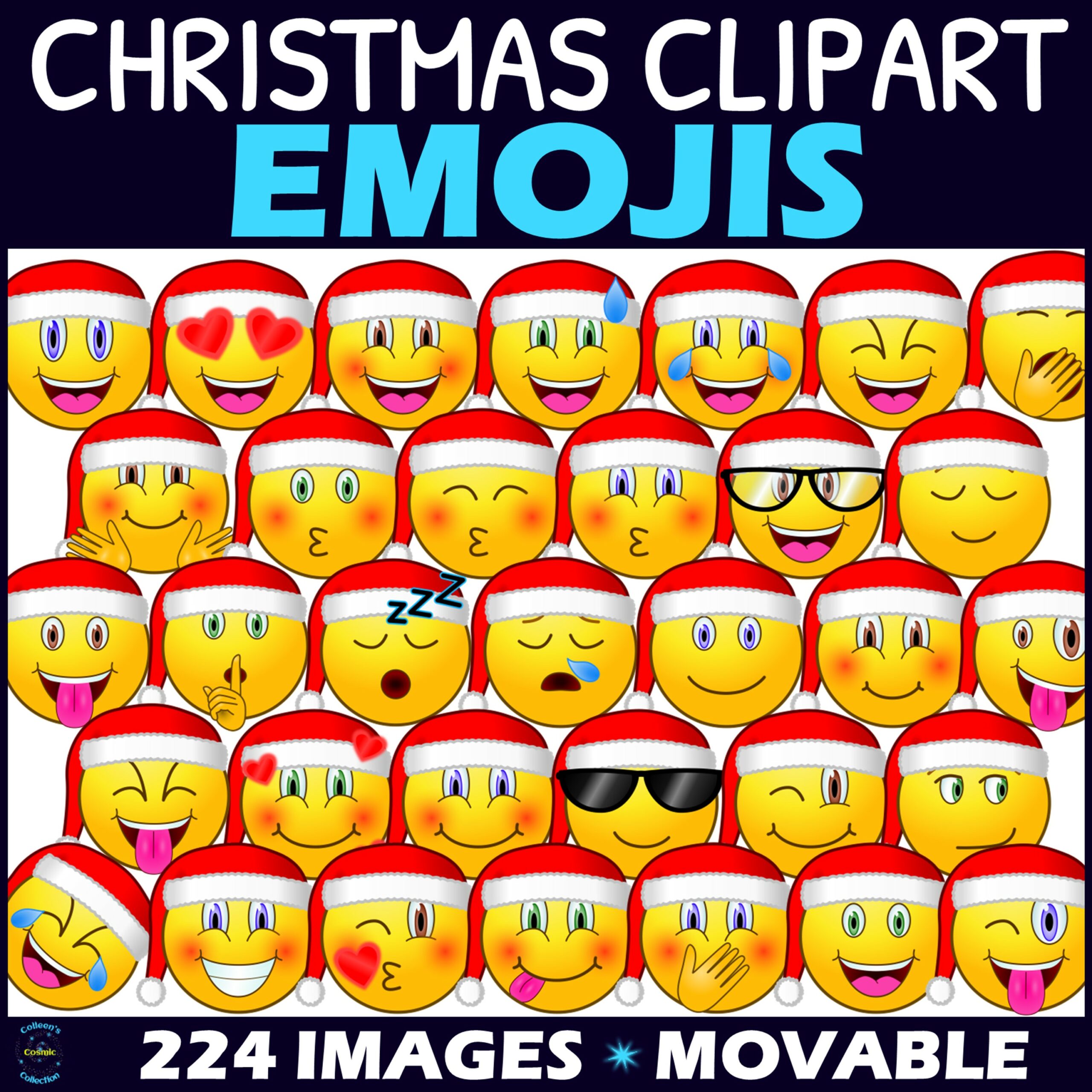 Christmas Emoji Clipart | Made By Teachers