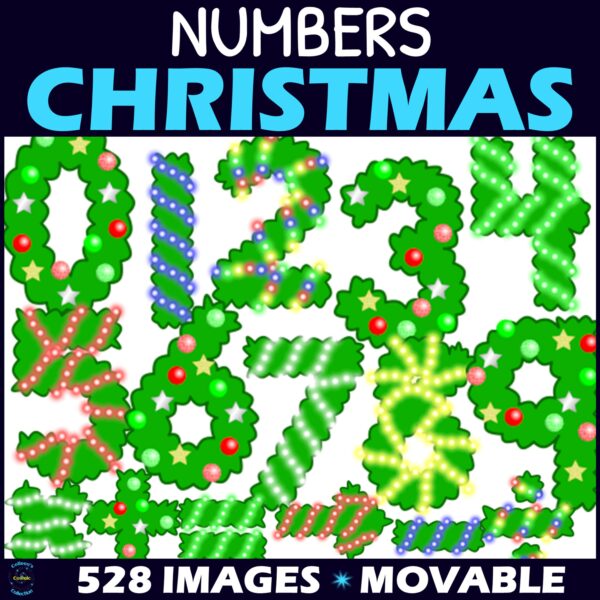 Christmas Numbers Clipart and GIFs BUNDLE | Made By Teachers