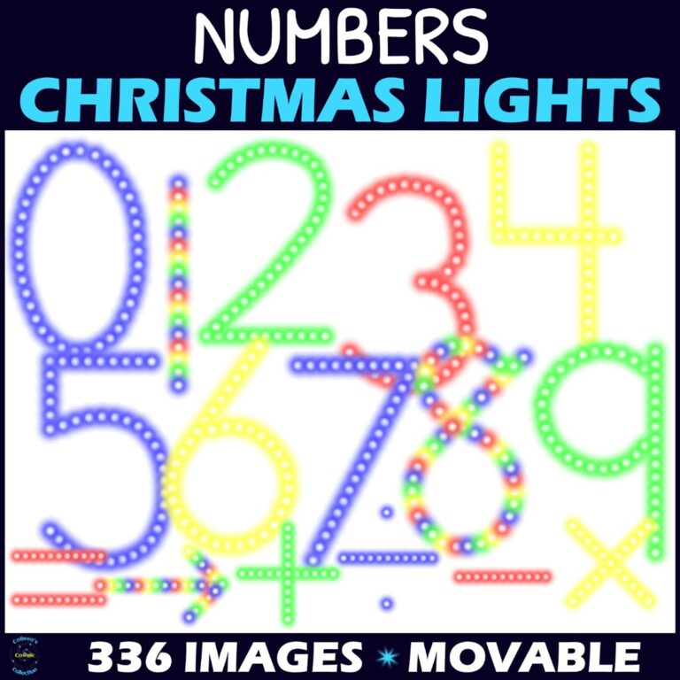 Christmas Numbers Clipart and GIFs BUNDLE | Made By Teachers