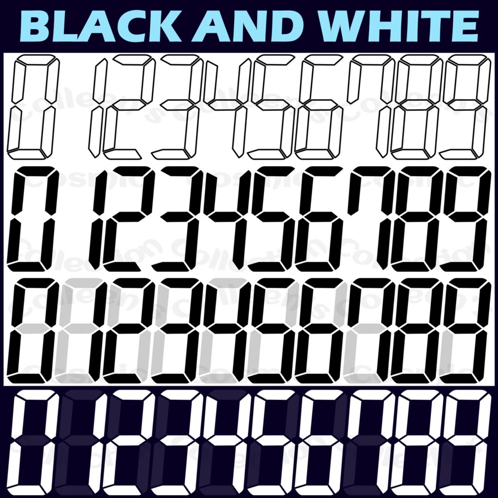 Digital Numbers Clipart | Made By Teachers