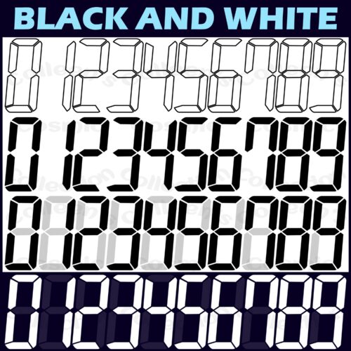 Digital Numbers Clipart | Made By Teachers