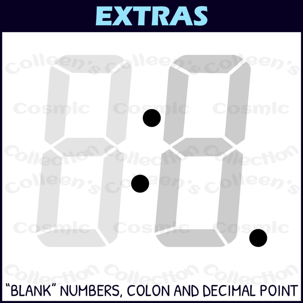 Digital Numbers Clipart | Made By Teachers