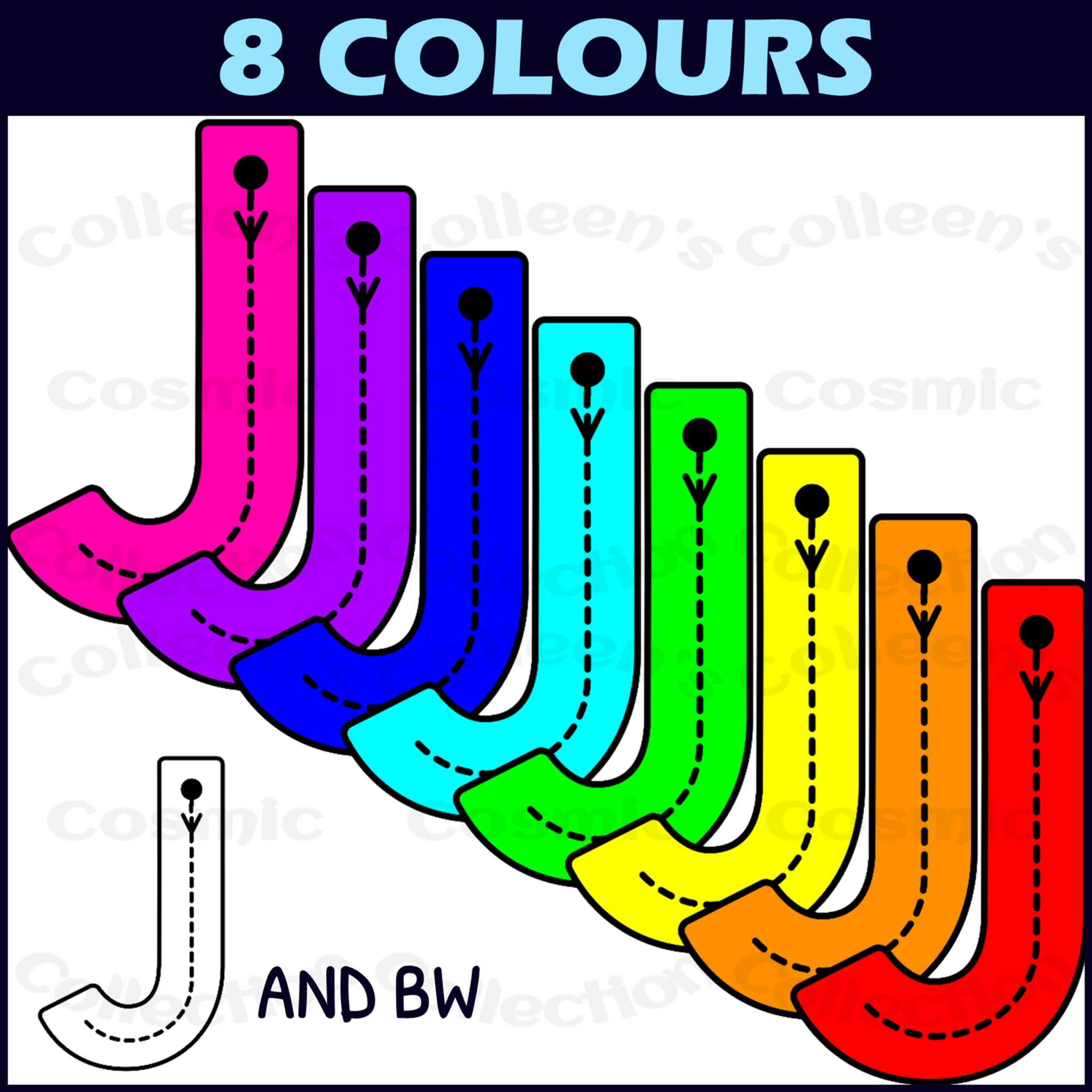 Uppercase Letter Formation Font Clipart | Made By Teachers