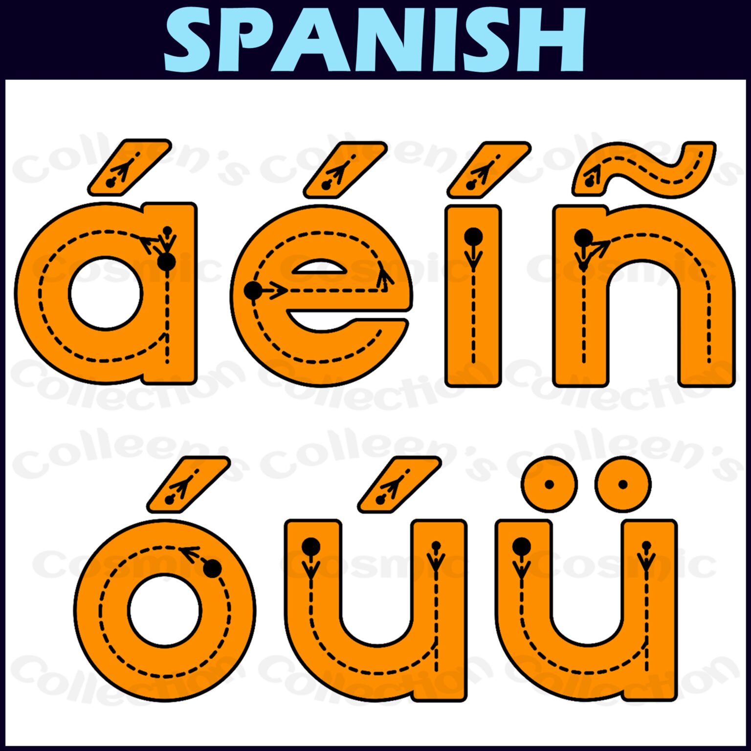 Lowercase Letter Formation Font Clipart | Made By Teachers