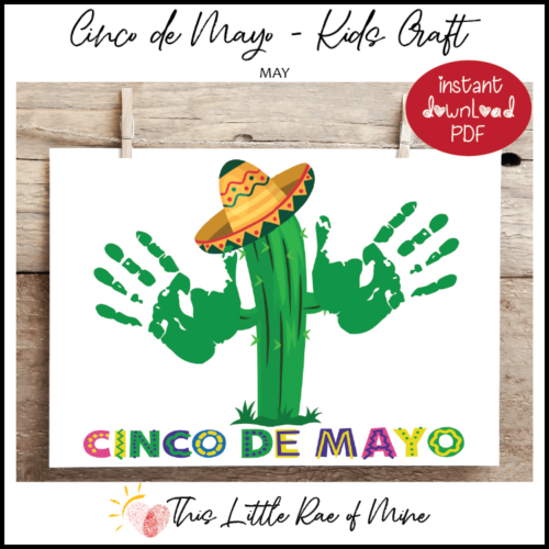 Cinco De Mayo - May 5th - Fifth of May - cactus - Mexico - Handprint ...