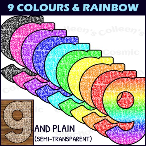 Glitter Lowercase Letters Font Clipart - with Spanish Accents | Made By ...