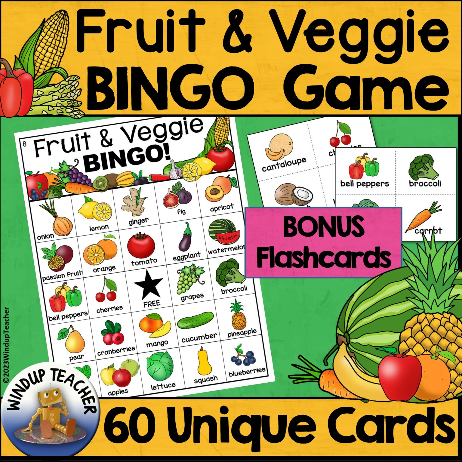 Fruit and Vegetable BINGO | Made By Teachers