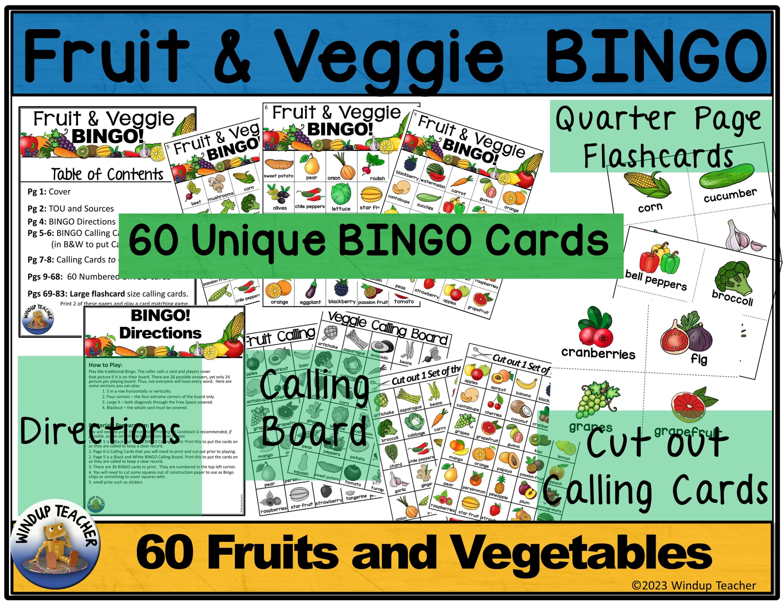 Fruit and Vegetable BINGO | Made By Teachers