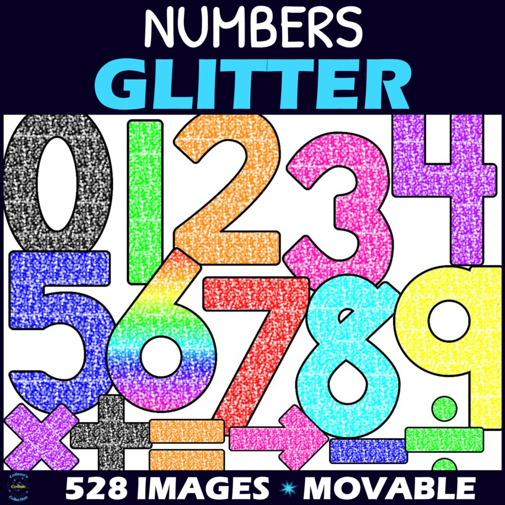 Glitter Font Clipart BUNDLE - with Spanish Accents and Symbols | Made ...