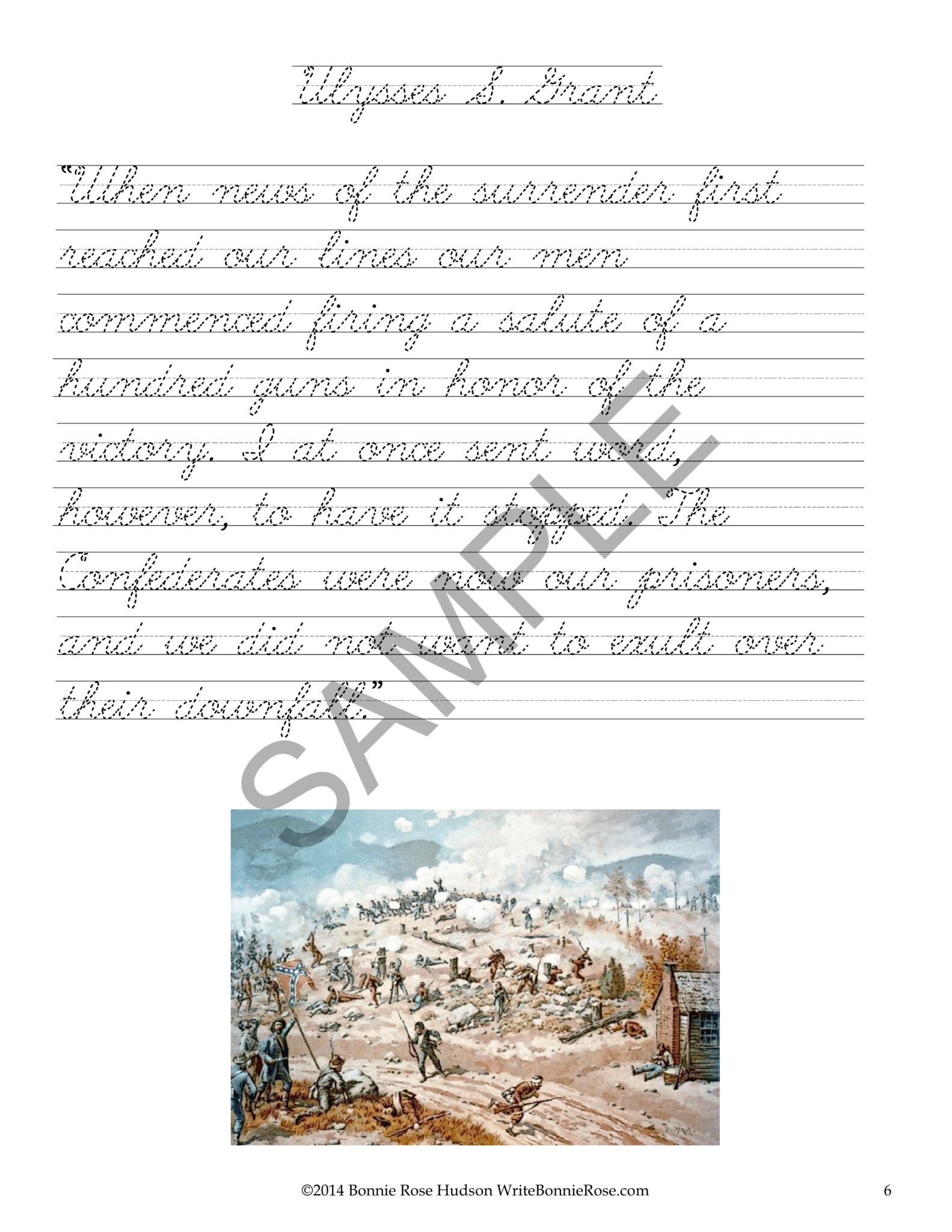 Civil War Activities for Kids: Cursive Copywork | Made By Teachers