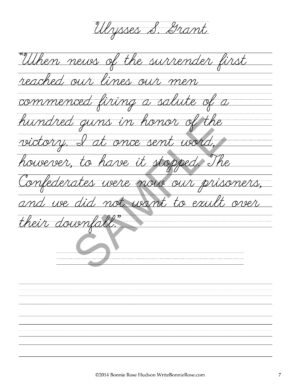 Civil War Activities for Kids: Cursive Copywork | Made By Teachers