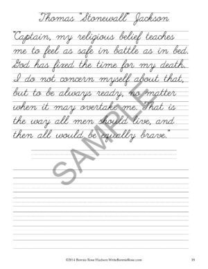 Civil War Activities for Kids: Cursive Copywork | Made By Teachers