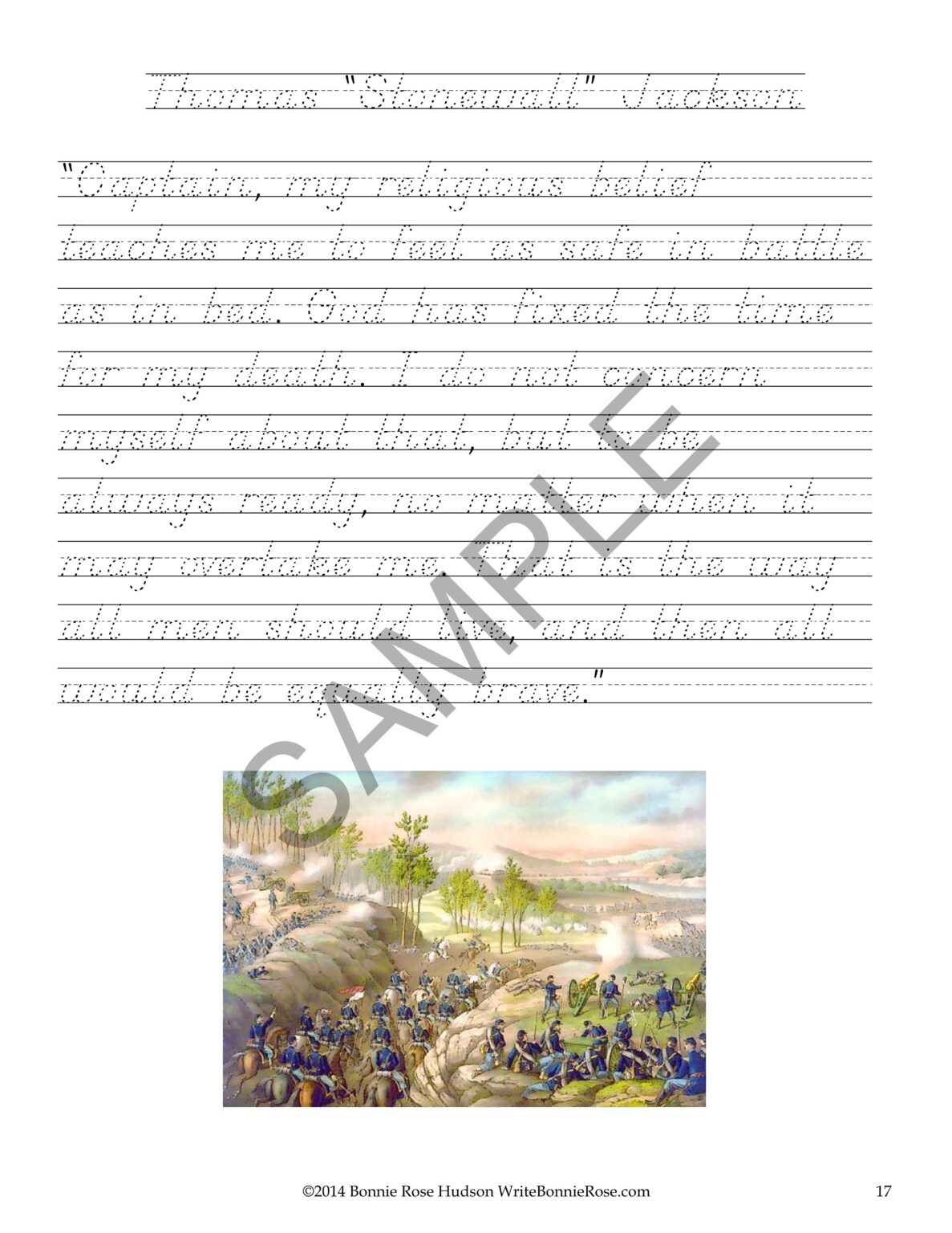 Civil War Activities for Kids: Manuscript Copywork | Made By Teachers