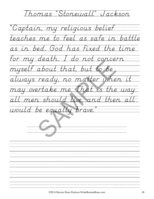 Civil War Activities for Kids: Manuscript Copywork | Made By Teachers