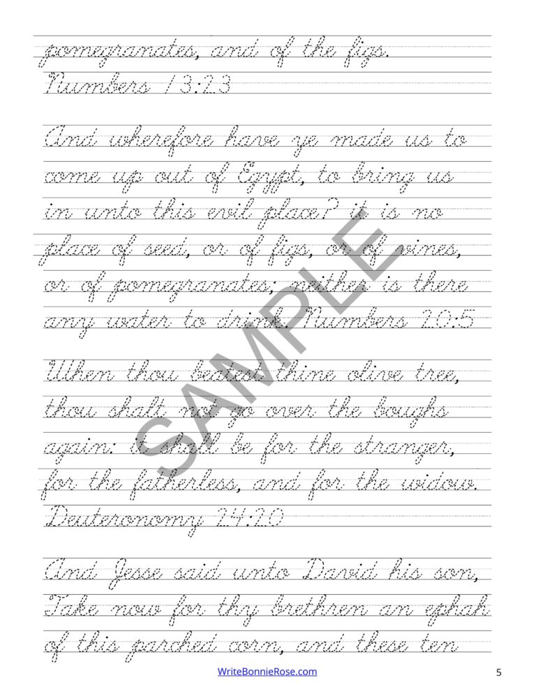 Fruits and Vegetables of the Bible Cursive Copywork | Made By Teachers