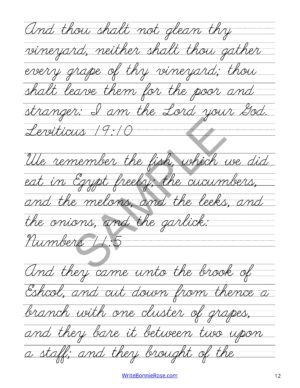 Fruits and Vegetables of the Bible Cursive Copywork | Made By Teachers