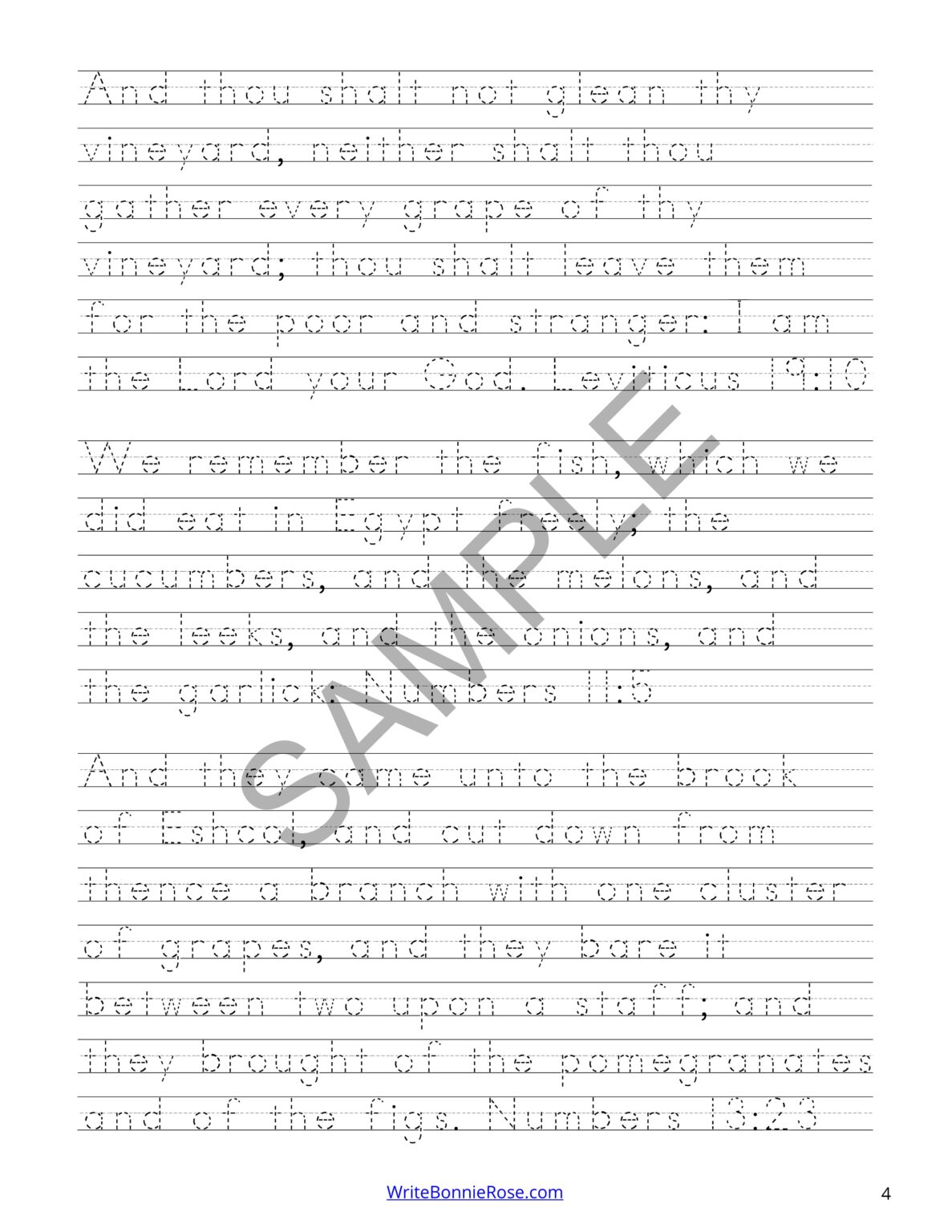 Fruits and Vegetables of the Bible Print Copywork | Made By Teachers