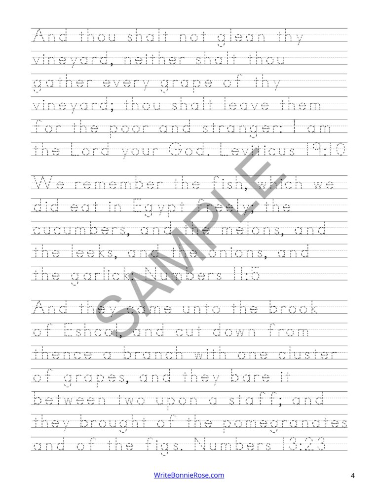 Fruits and Vegetables of the Bible Print Copywork | Made By Teachers