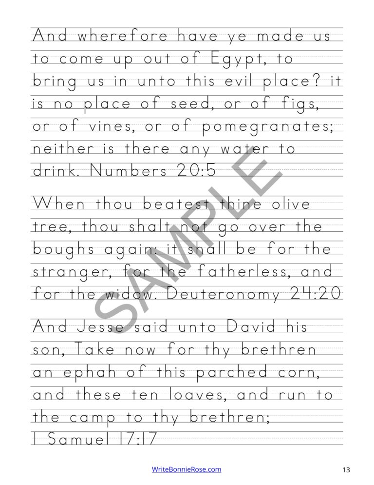 Fruits and Vegetables of the Bible Print Copywork | Made By Teachers