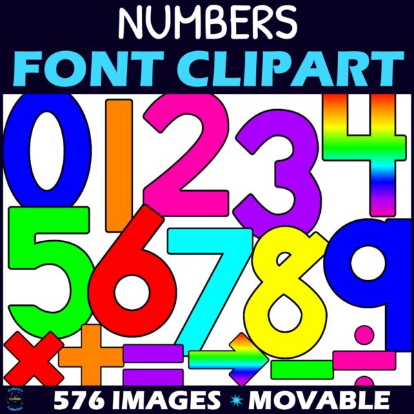 Numbers Font Clipart | Made By Teachers