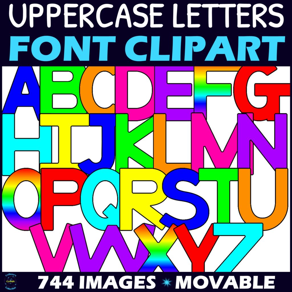 Alphabet and Numbers Font Clipart BUNDLE | Made By Teachers