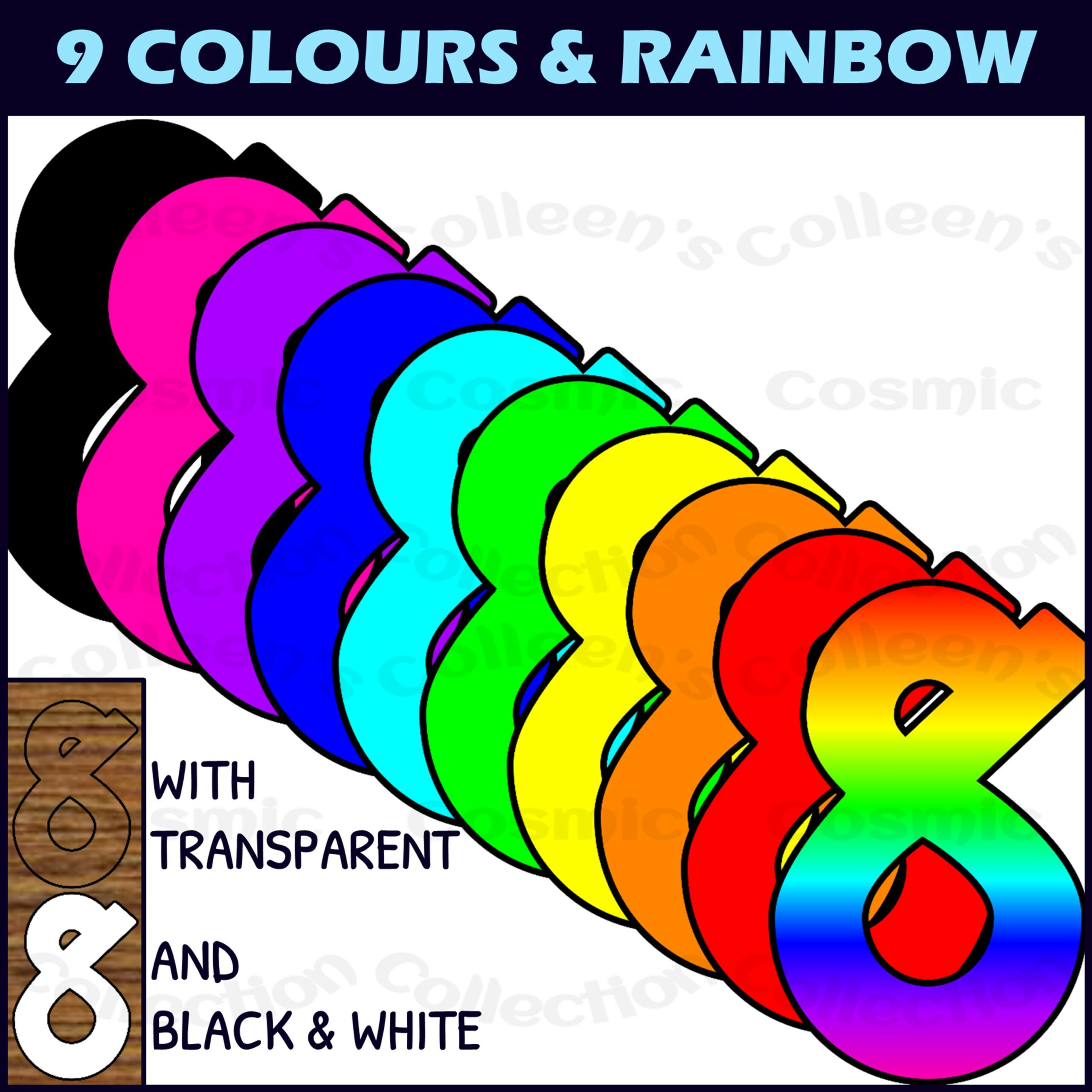 Numbers Font Clipart | Made By Teachers