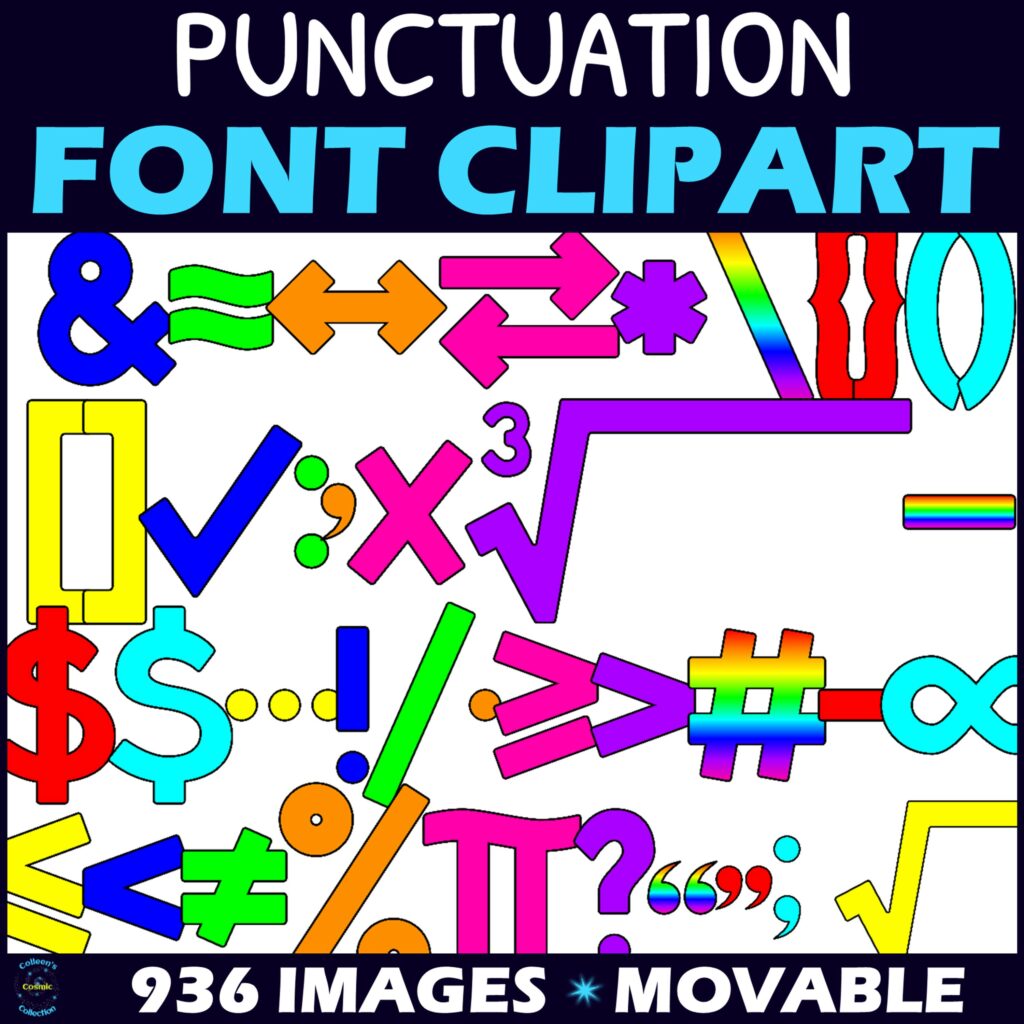 Alphabet and Numbers Font Clipart BUNDLE | Made By Teachers