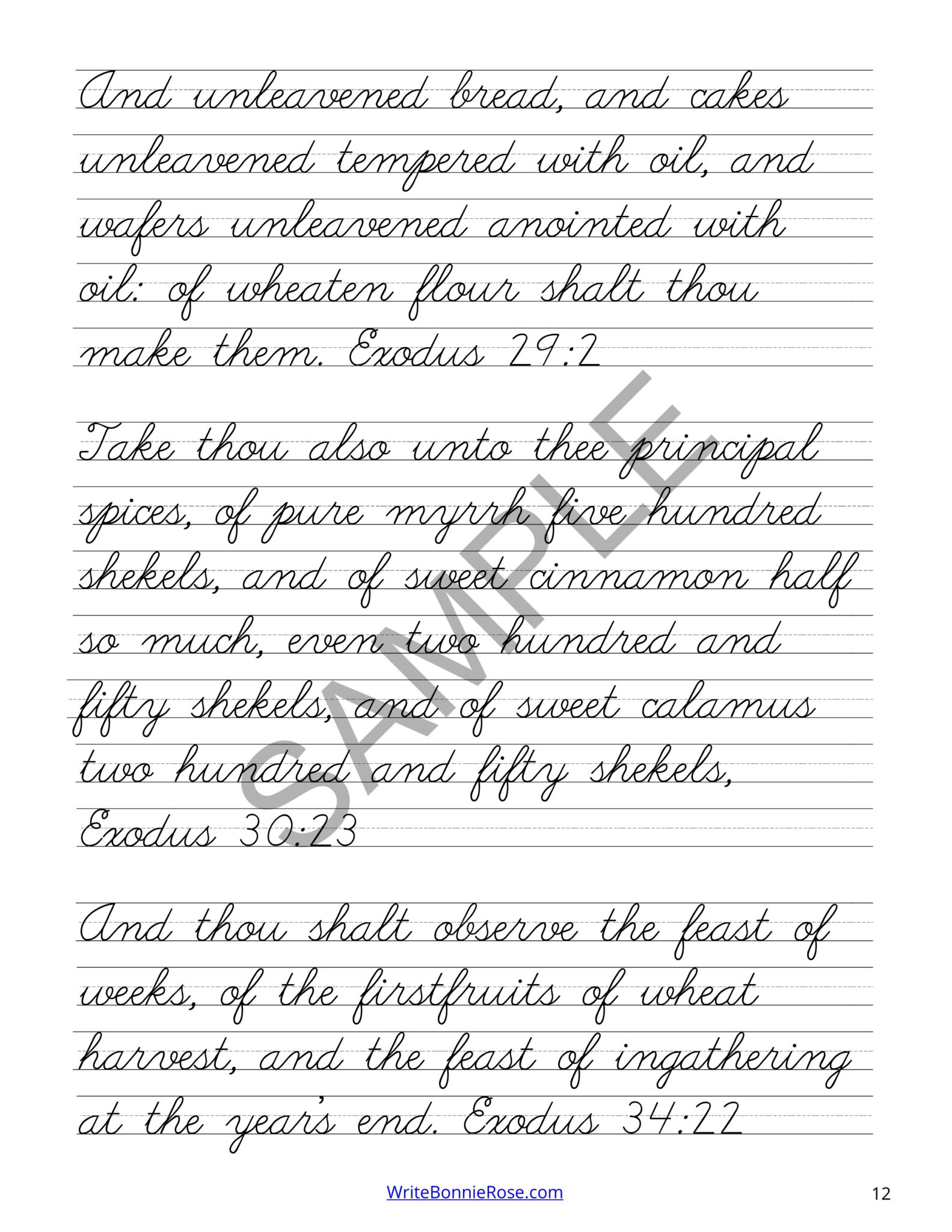 Herbs, Spices & Grains of the Bible Cursive Copywork | Made By Teachers