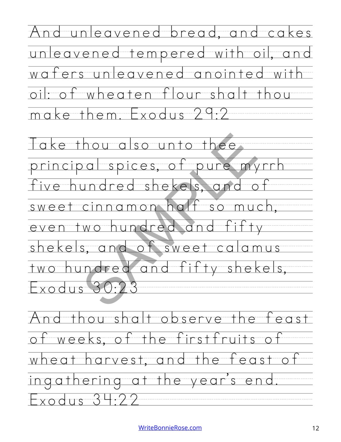 Herbs, Spices & Grains of the Bible Print Copywork | Made By Teachers