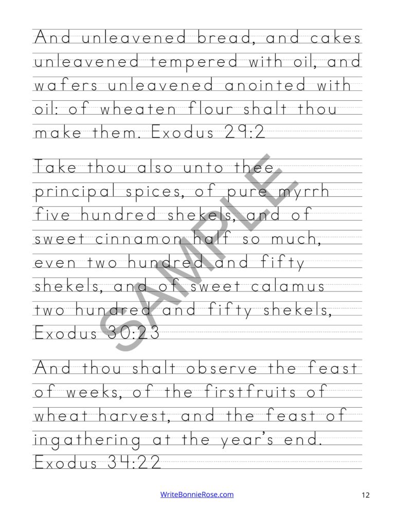 Herbs, Spices & Grains of the Bible Print Copywork | Made By Teachers