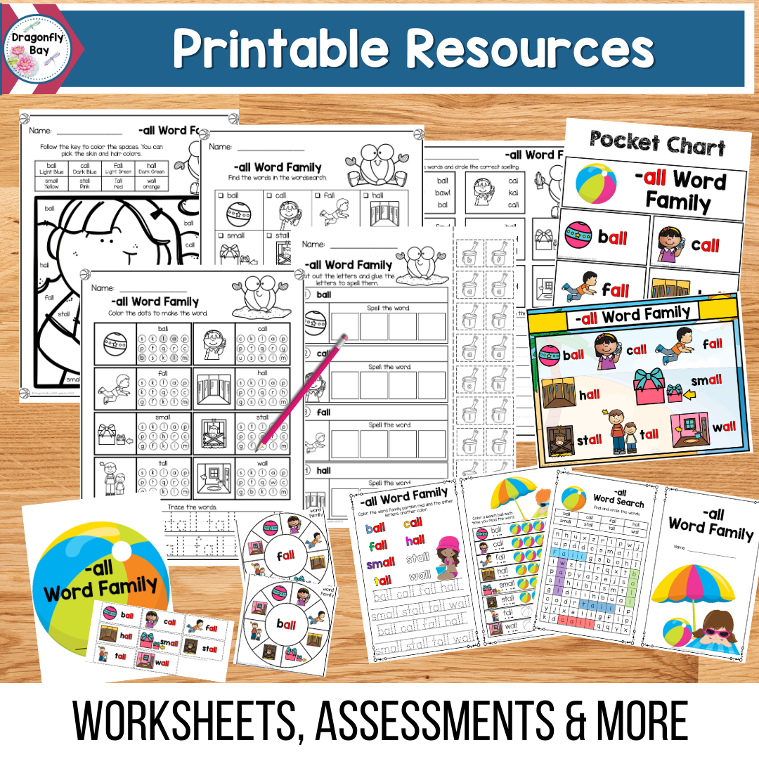 all Word Family Blending Print & Digital Bundle for PowerPoint™ Google ...