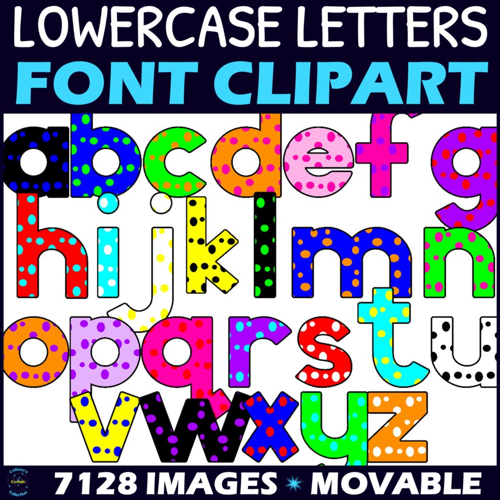 Spotted Lowercase Letters Font Clipart - Alphabet Clip Art | Made By ...
