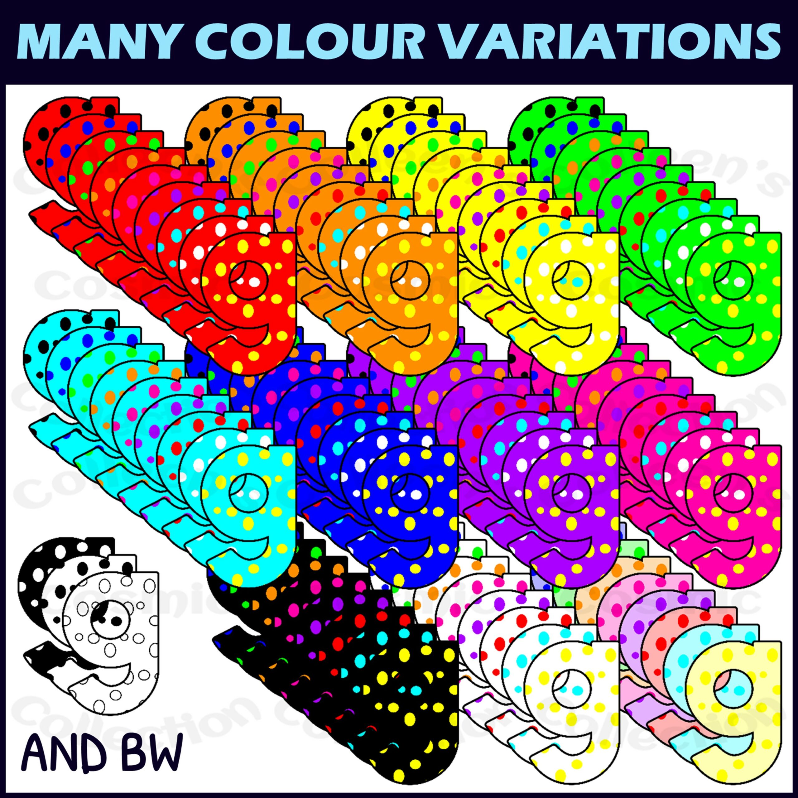 Spotted Lowercase Letters Font Clipart - Alphabet Clip Art | Made By ...