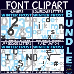 Frost Winter Font Clipart BUNDLE | Made By Teachers