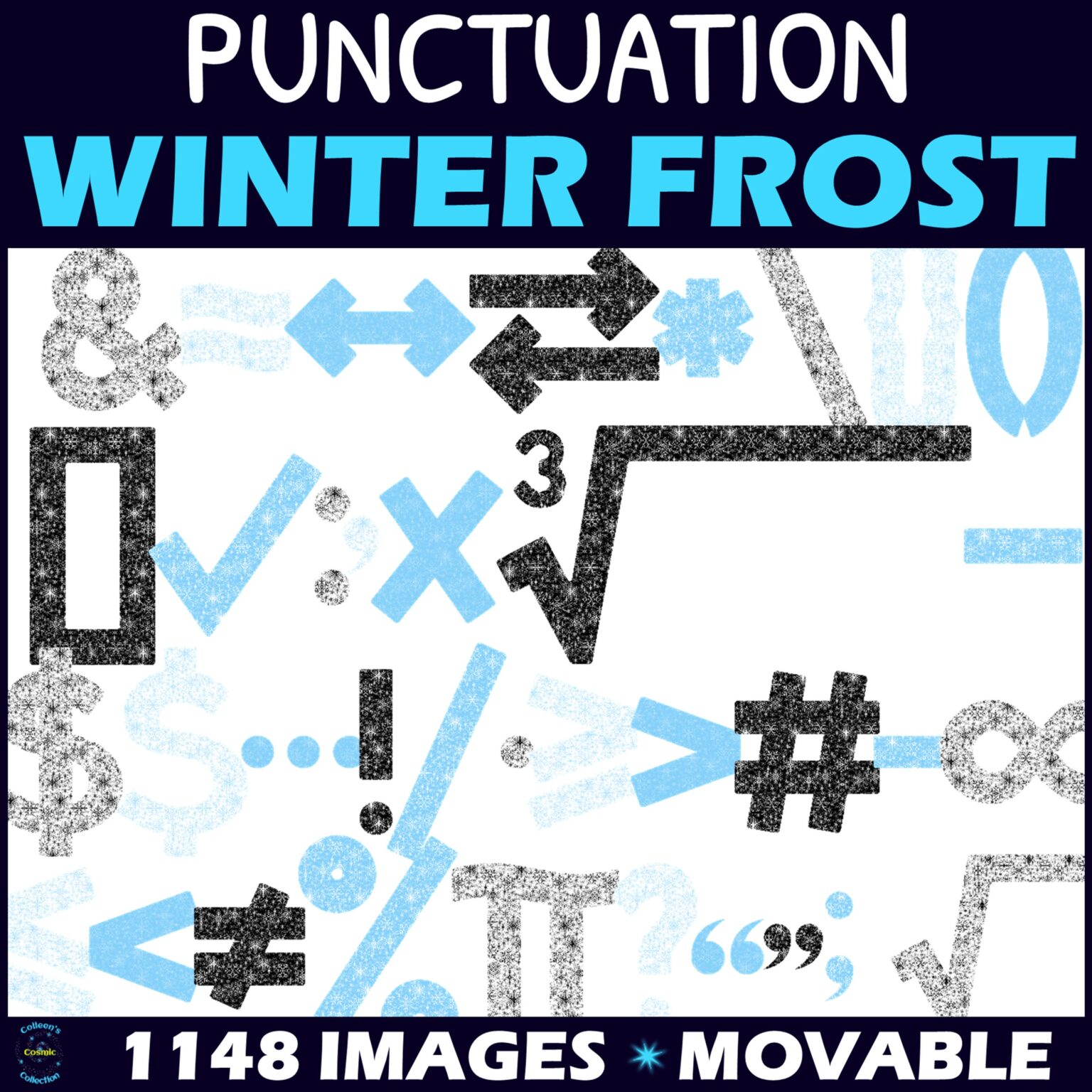 Frost Winter Font Clipart BUNDLE | Made By Teachers
