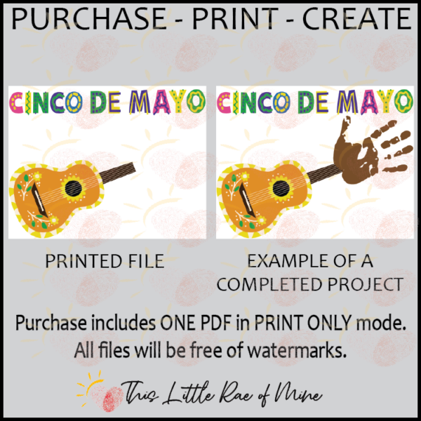Cinco De Mayo - May 5th - Fifth of May - guitar - Mexico - Handprint ...