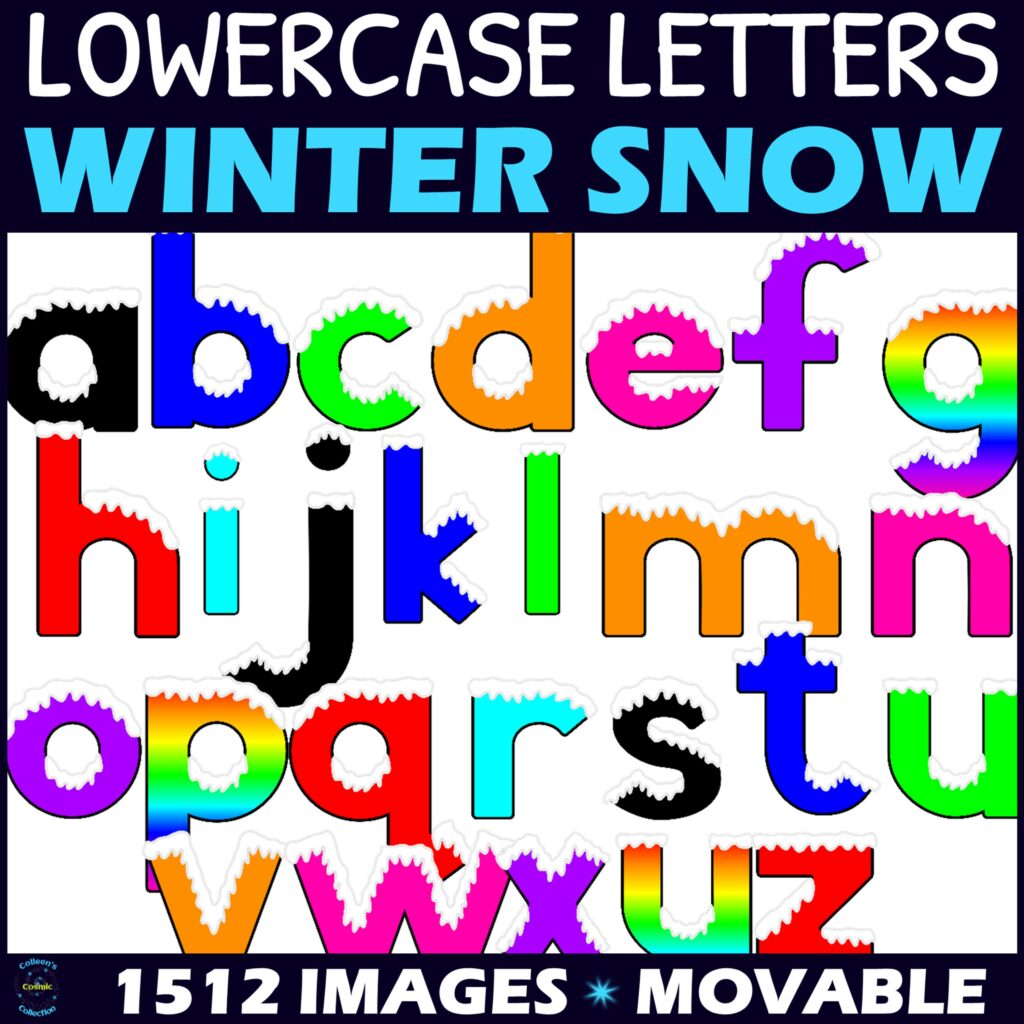 Snow Covered Winter Font Clipart BUNDLE | Made By Teachers