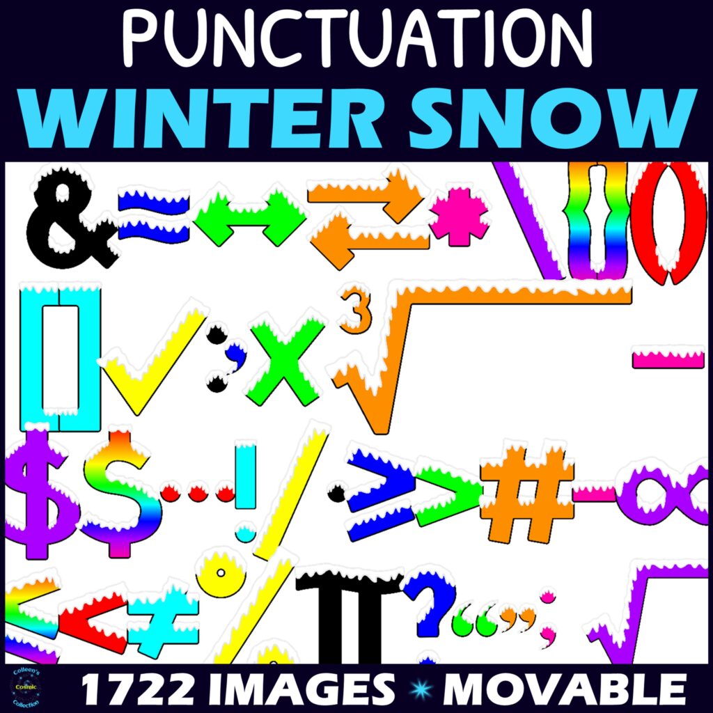 Snow Covered Winter Font Clipart BUNDLE | Made By Teachers