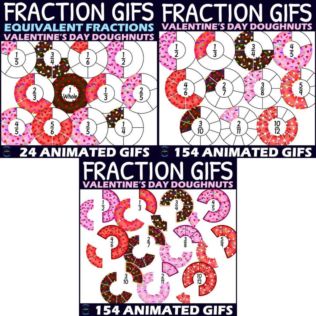 Fractions Clipart and GIFs MEGA BUNDLE - Animated Math Clip Art | Made ...