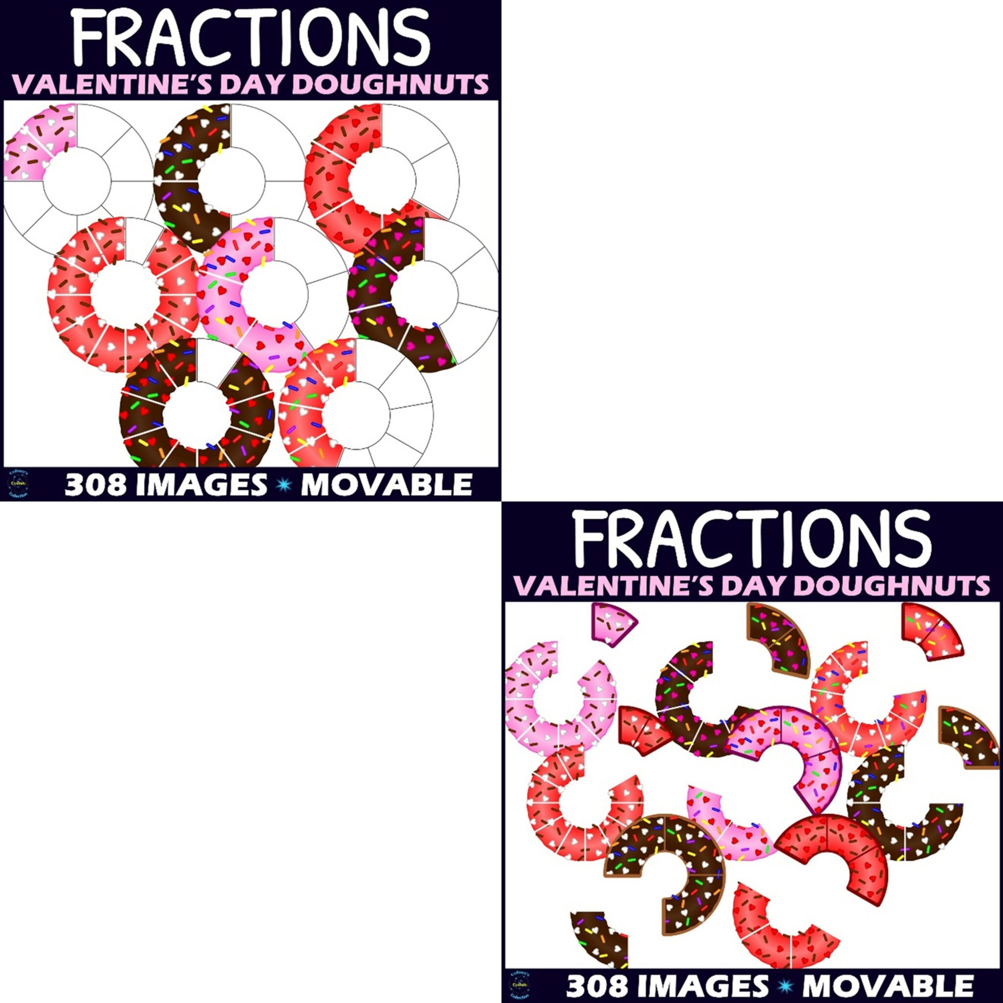Fractions Clipart and GIFs MEGA BUNDLE - Animated Math Clip Art | Made ...