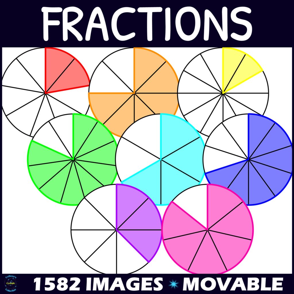Circle Fractions Clipart | Made By Teachers
