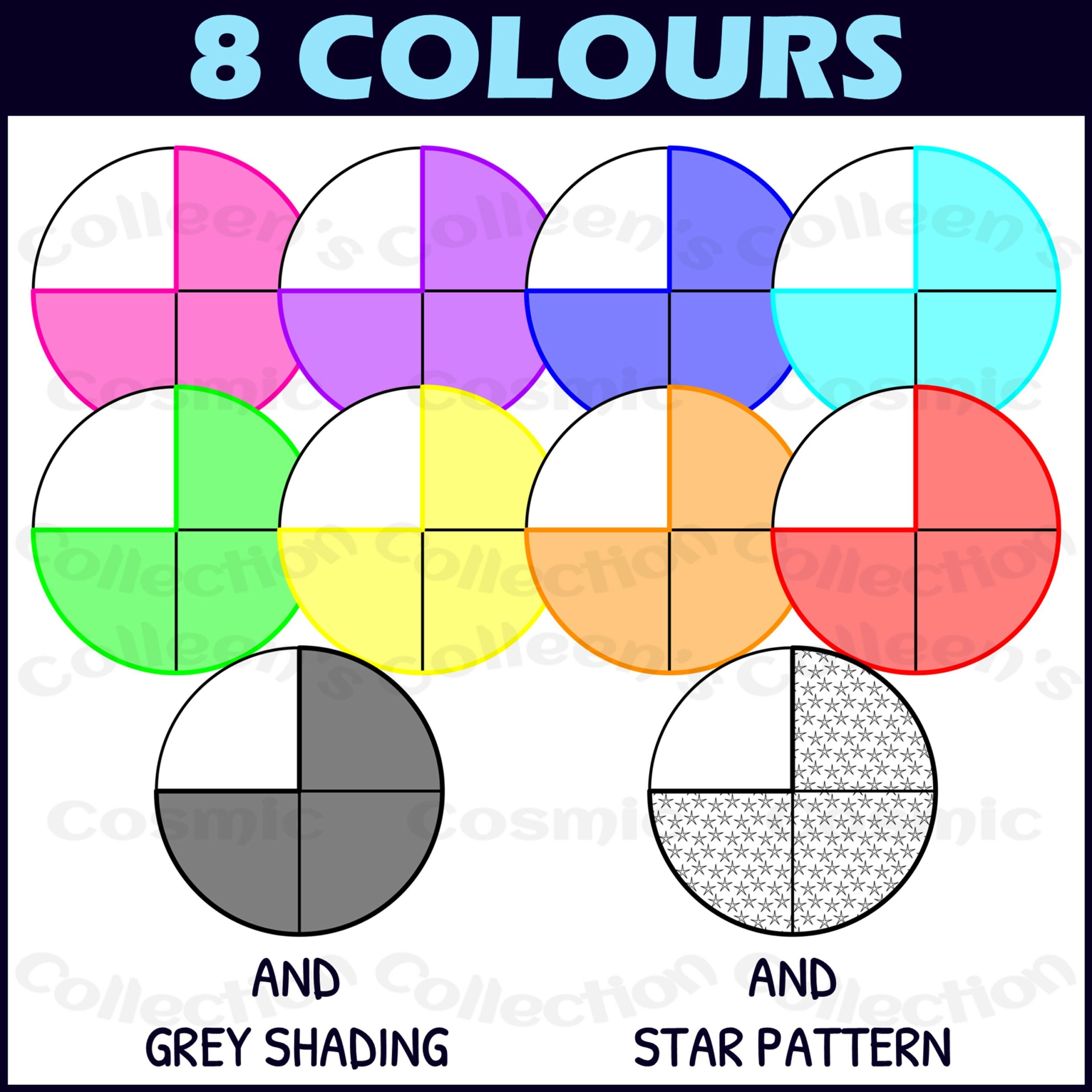 Circle Fractions Clipart | Made By Teachers