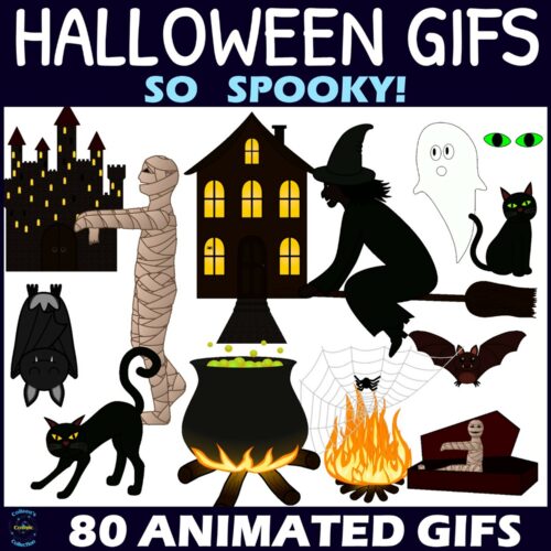 Build Your Own Halloween Scene Clipart BUNDLE | Made By Teachers