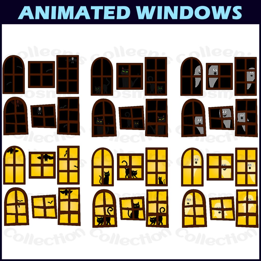 Animated Build a Haunted House Halloween GIFs | Made By Teachers