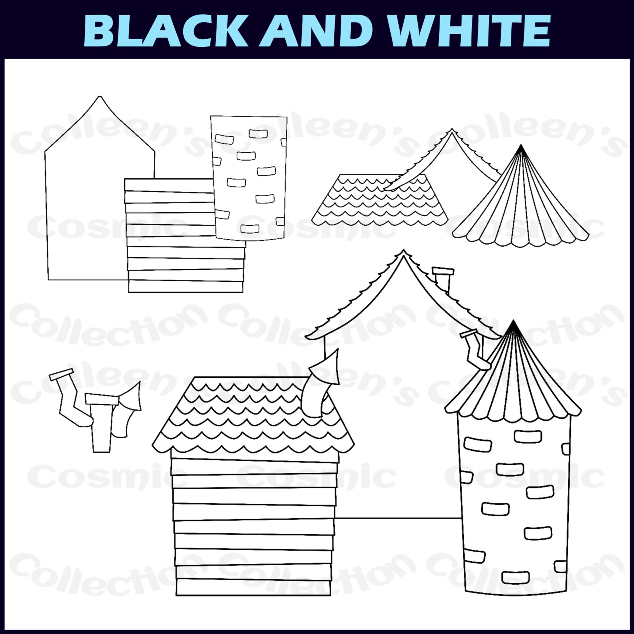 Build a Haunted House Halloween Clipart | Made By Teachers