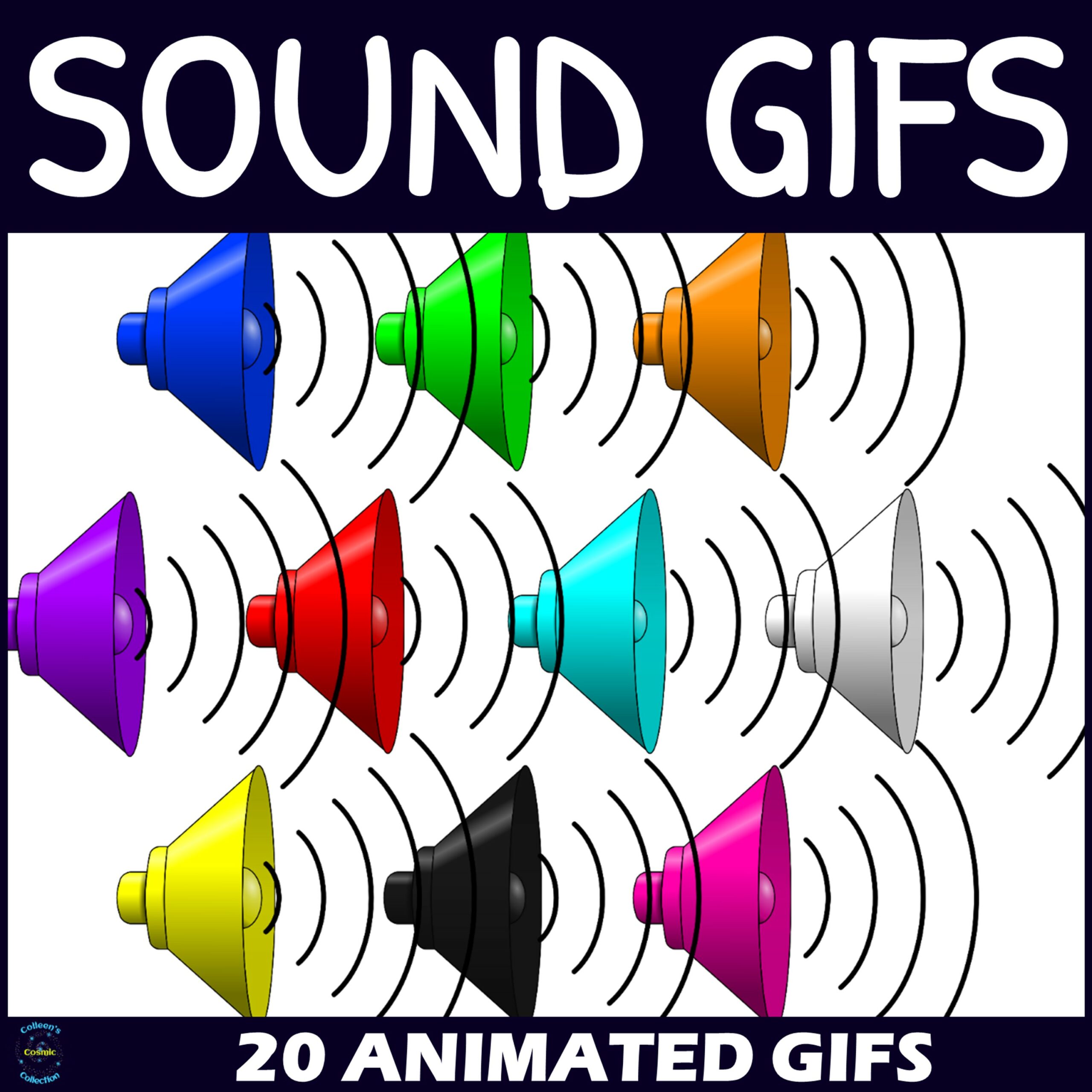 Animated GIF Sound Icons Clipart | Made By Teachers