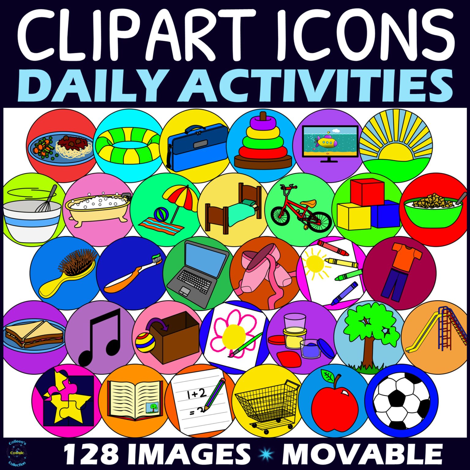 Daily Activities Clipart Icons | Made By Teachers