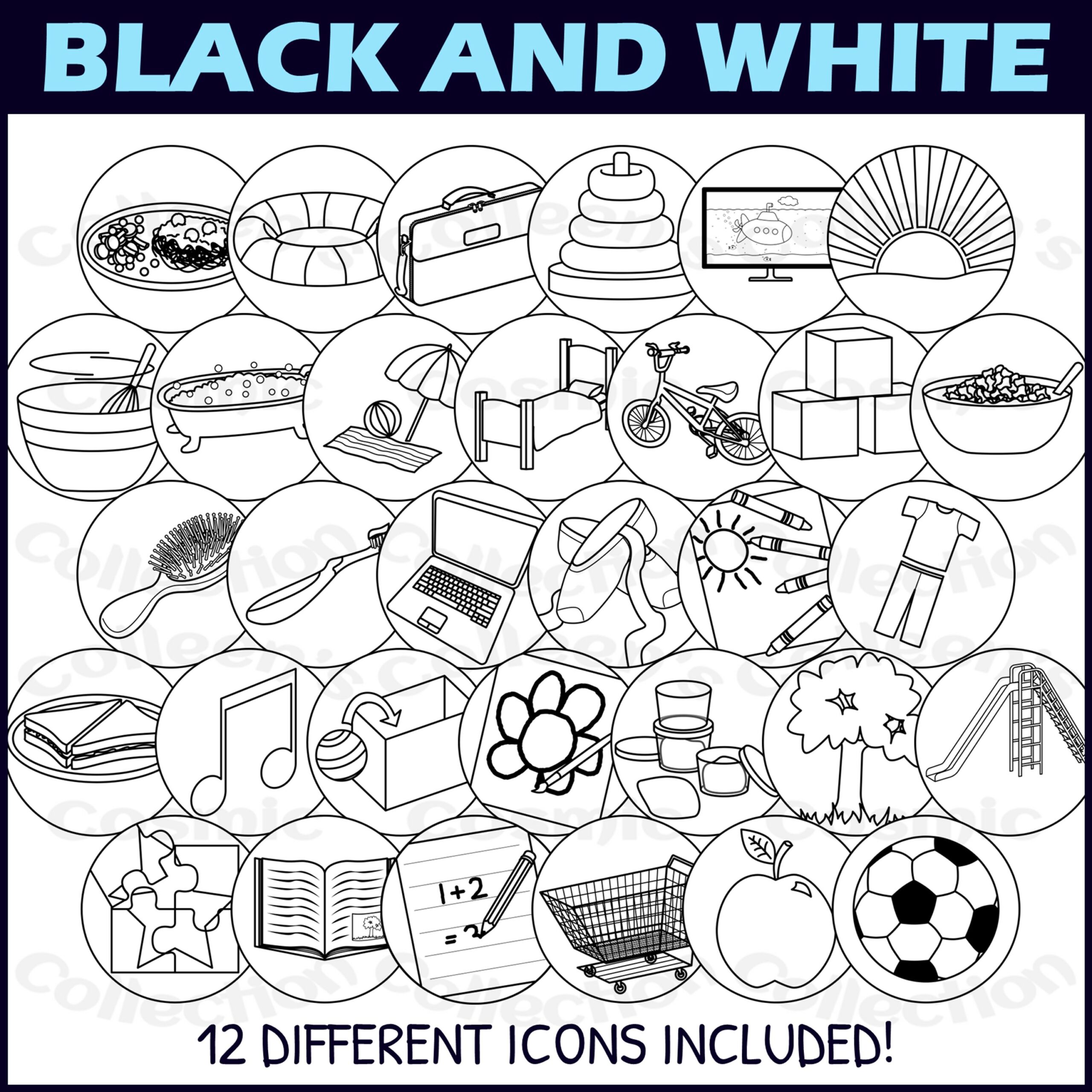 Daily Activities Clipart Icons | Made By Teachers