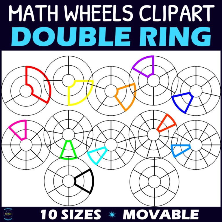 Double Ring Math Wheels Clipart - Multiplication Wheels | Made By Teachers