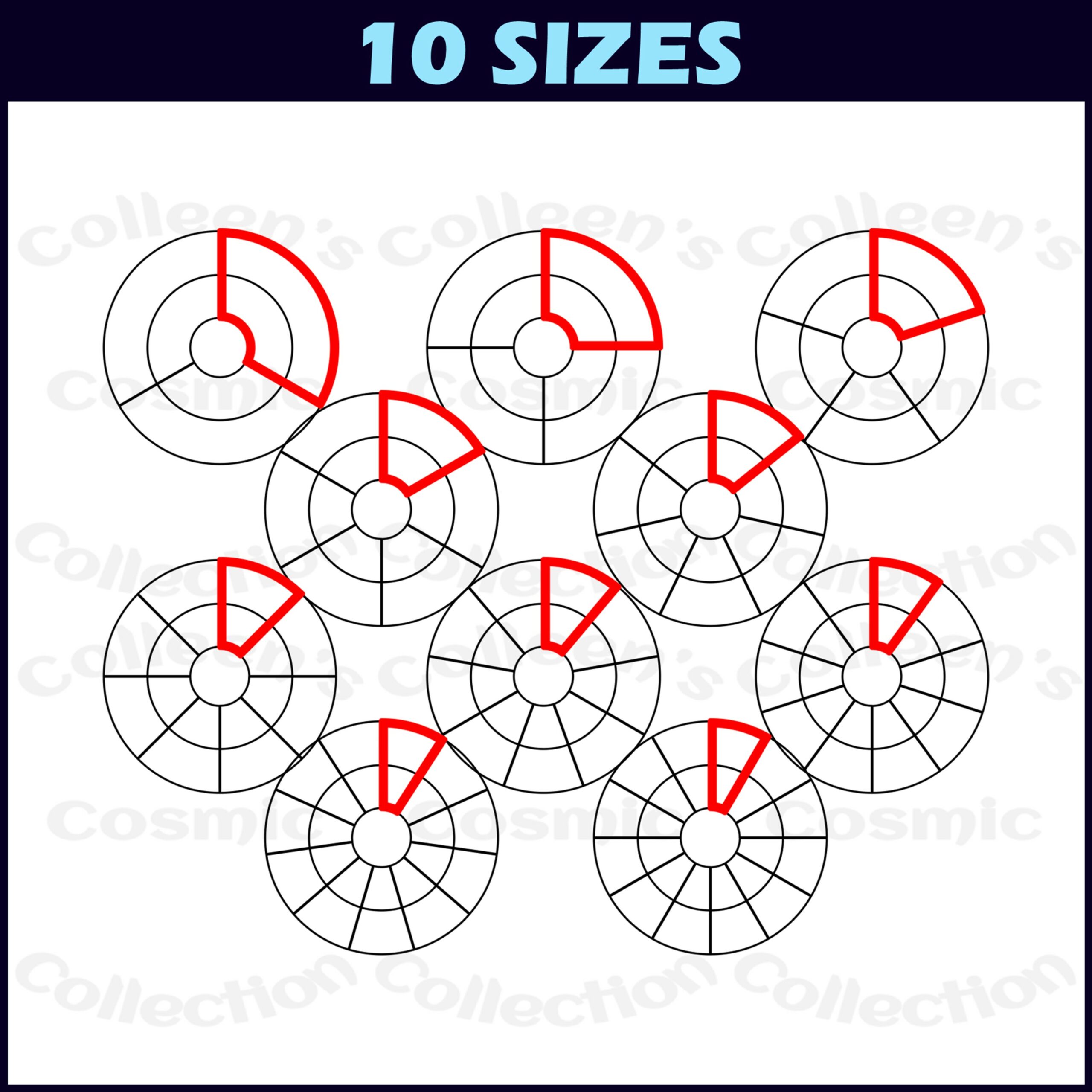 Double Ring Math Wheels Clipart - Multiplication Wheels | Made By Teachers